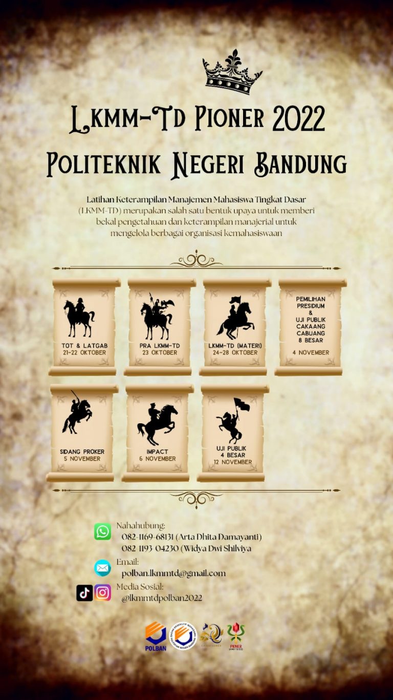 21 Oktober – 12 November : Latihan Keterampilan Manajemen Mahasiswa ...